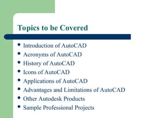 AutoCAD.ppt for Engineering purposes & Designing | PPT