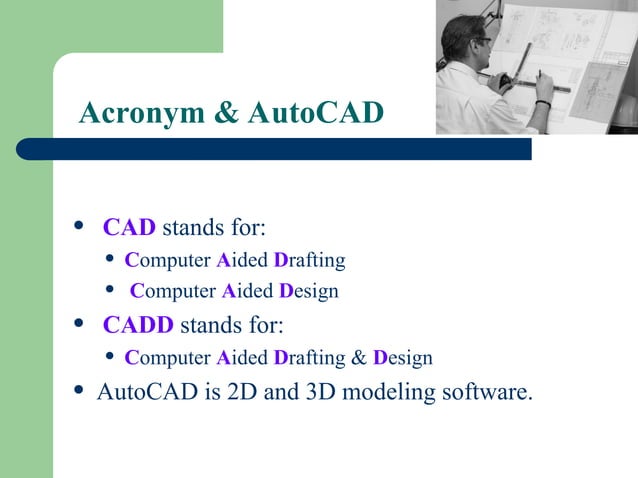 AutoCAD.ppt for Engineering purposes & Designing | PPT