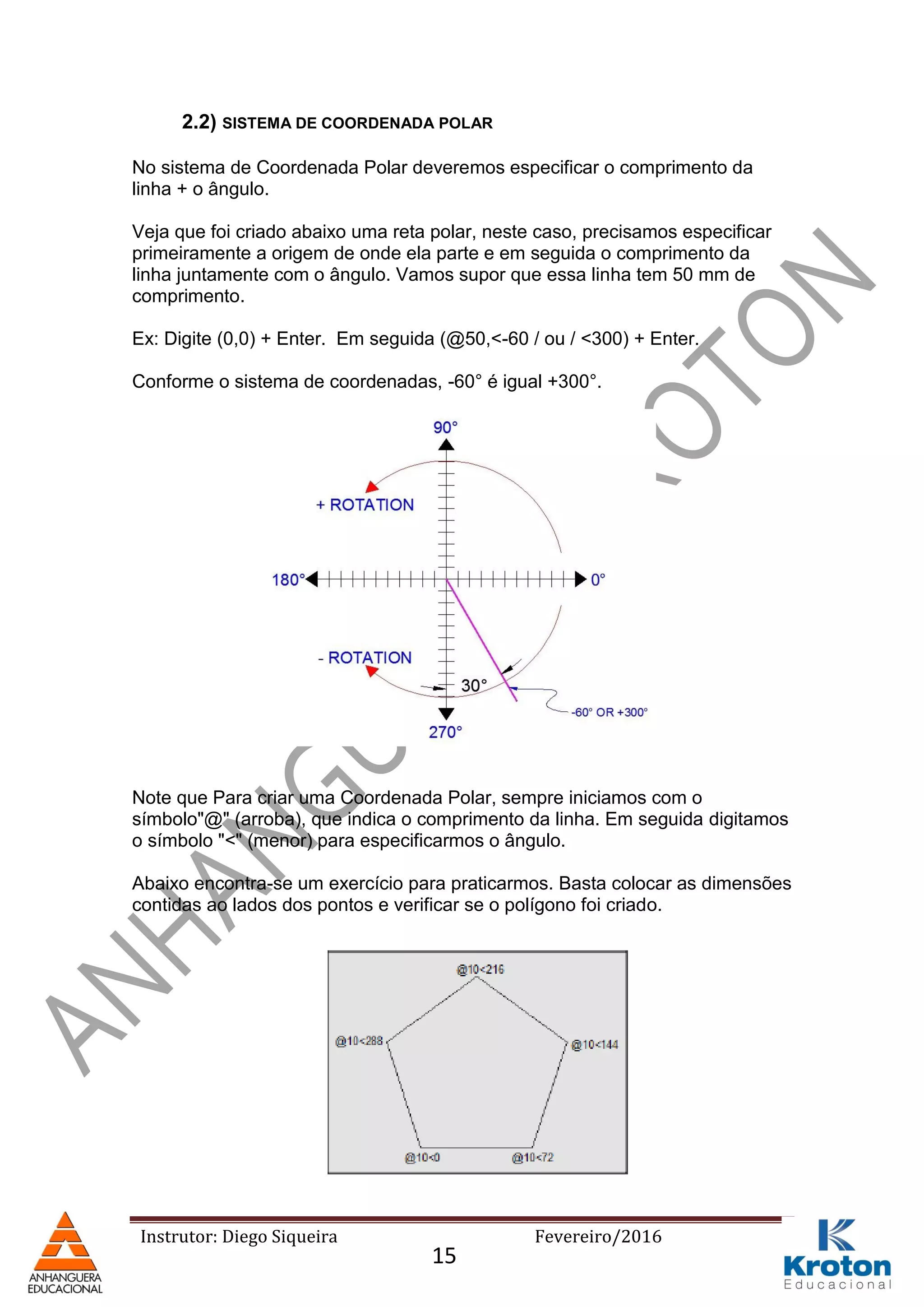 Auto cad introdução à plataforma 2d-rev01 | PDF