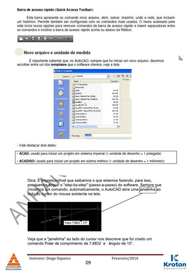 Auto cad introdução à plataforma 2d-rev01 | PDF