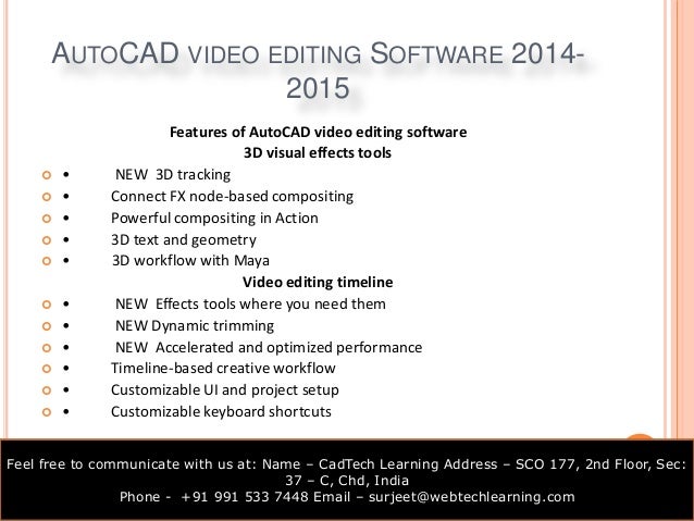 Auto cad movie editing