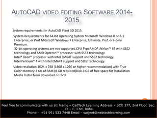 Auto cad plant 3d | PPTX