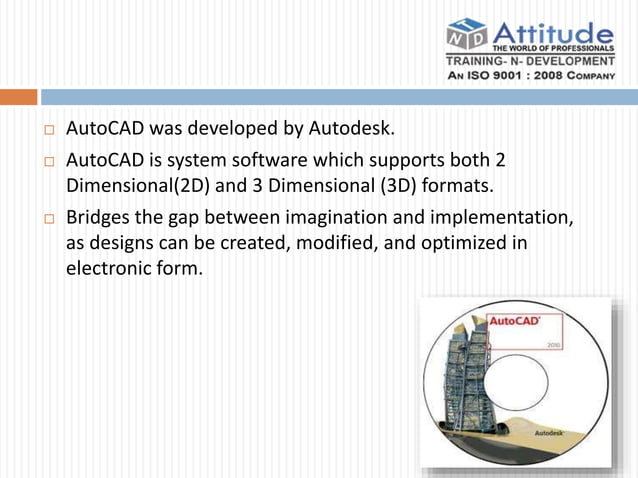 Autocad training-n-developmen institute | PPTX