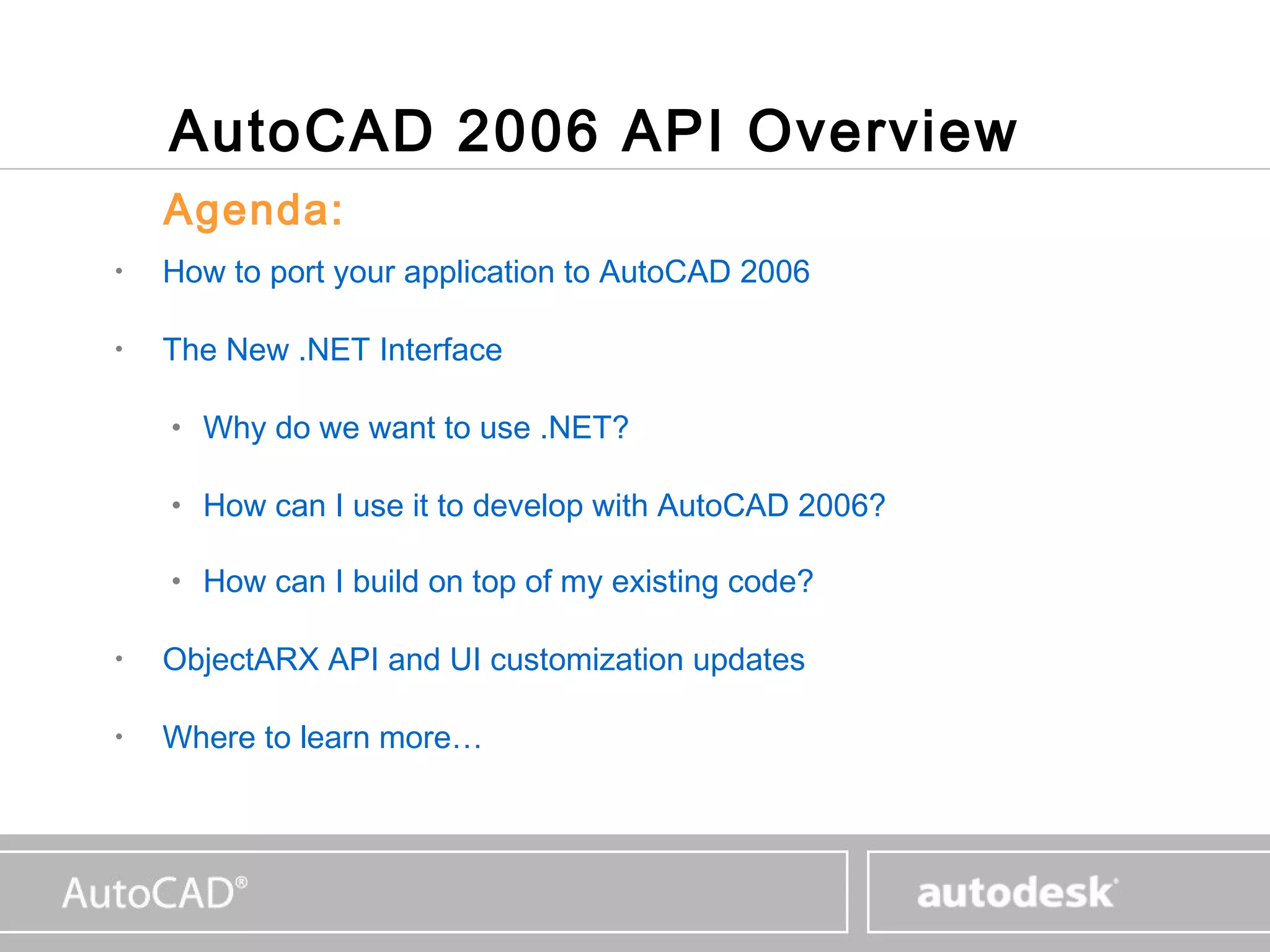 Auto cad 2006_api_overview | PPT
