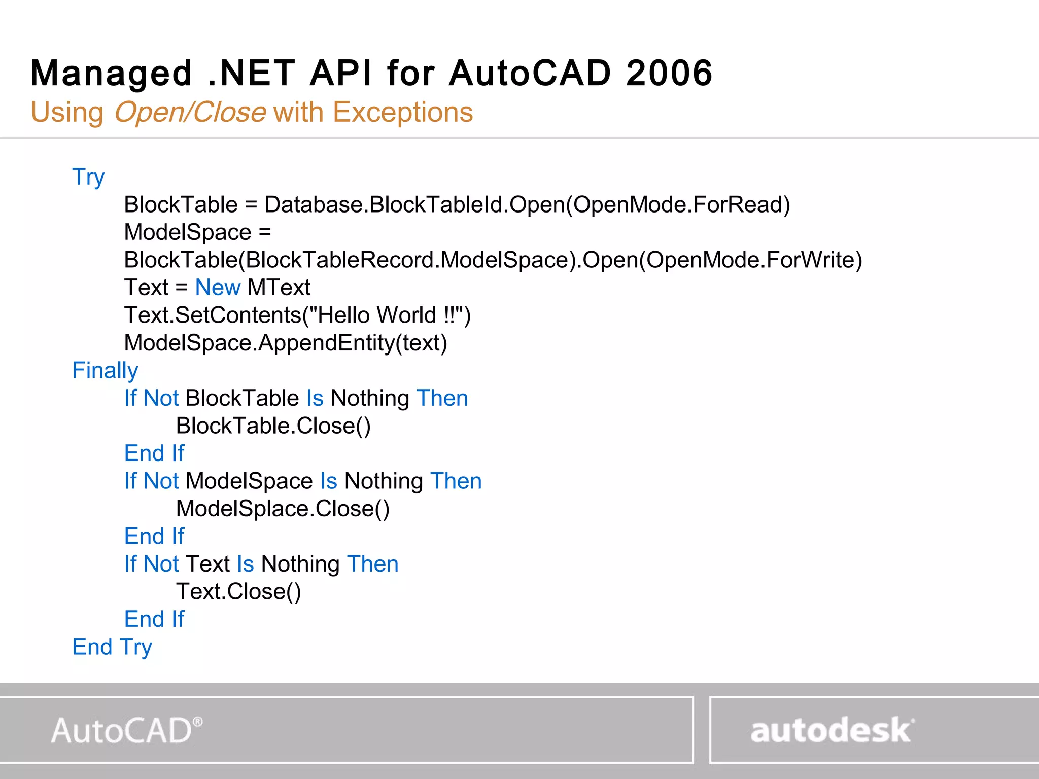 Auto cad 2006_api_overview | PPT