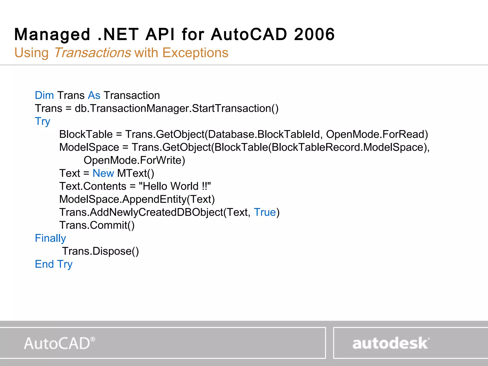 Auto cad 2006_api_overview | PPT