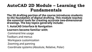 AutoCAD 2D & 3D Course.ppt.............. | PPT