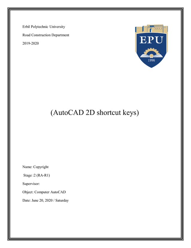 AutoCad 2D shortcut Keys | PDF | Desktop Publishing | Computer Software ...
