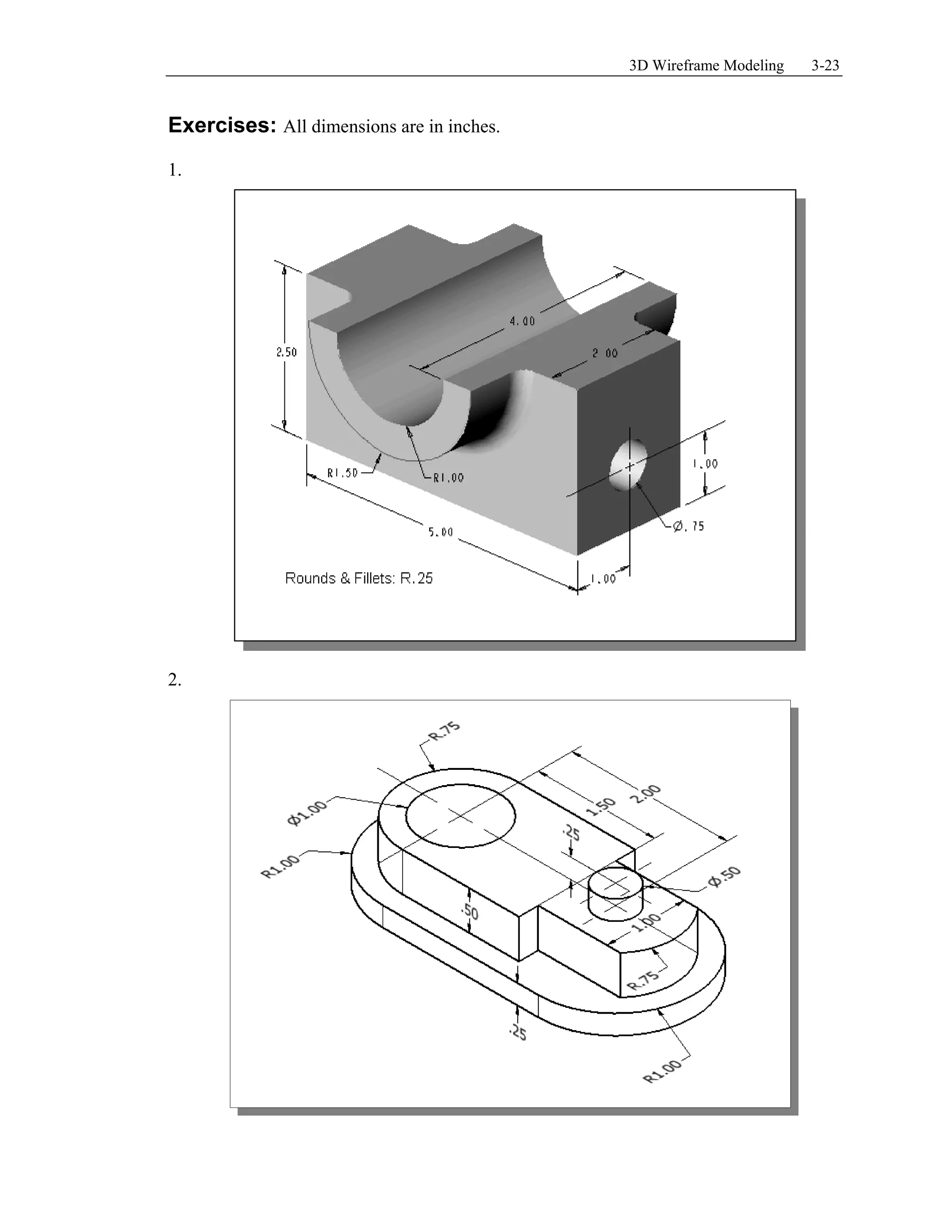 Auto cad 3d tutorial | PDF