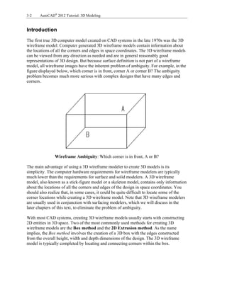 Auto cad 3d tutorial | PDF