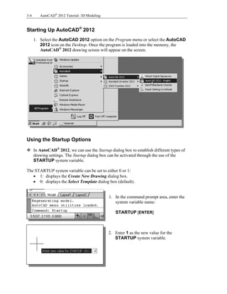 Auto cad 3d tutorial | PDF