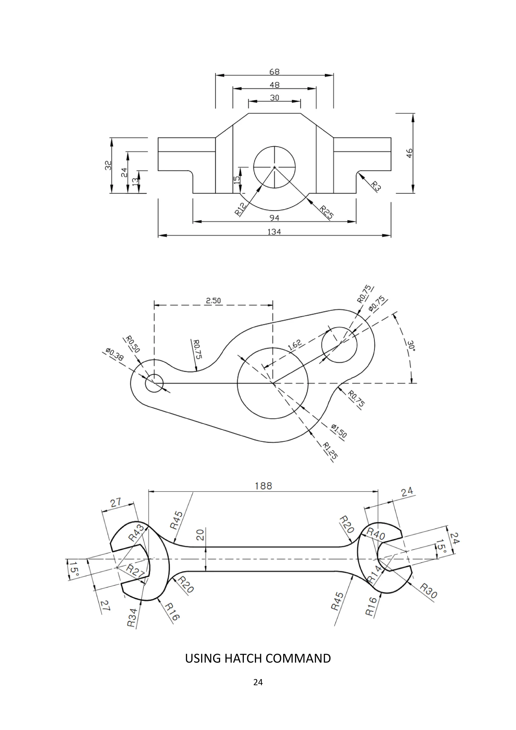 AutoCAD Basic Tutorial with Sample Drawings | PDF