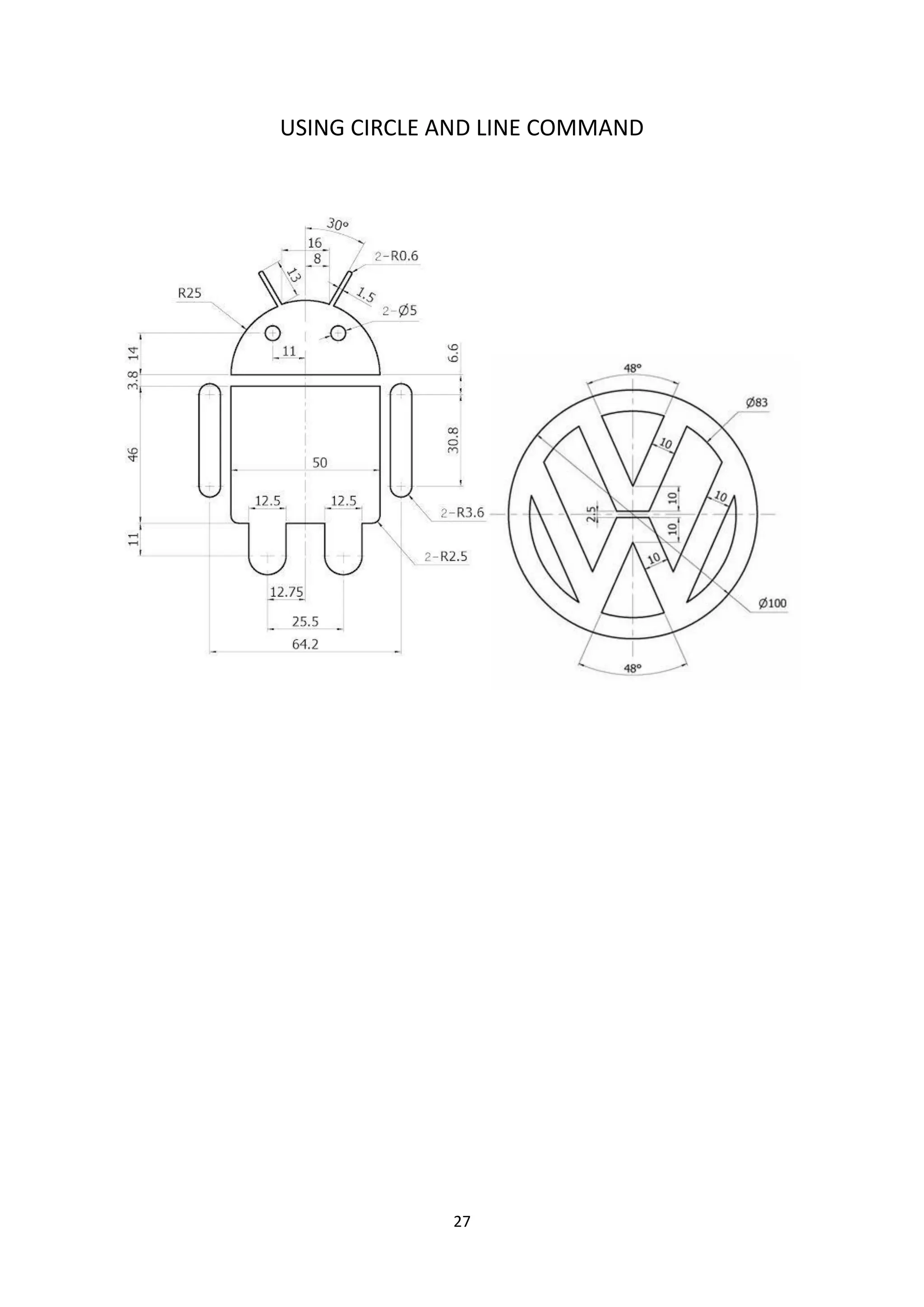 AutoCAD Basic Tutorial with Sample Drawings | PDF