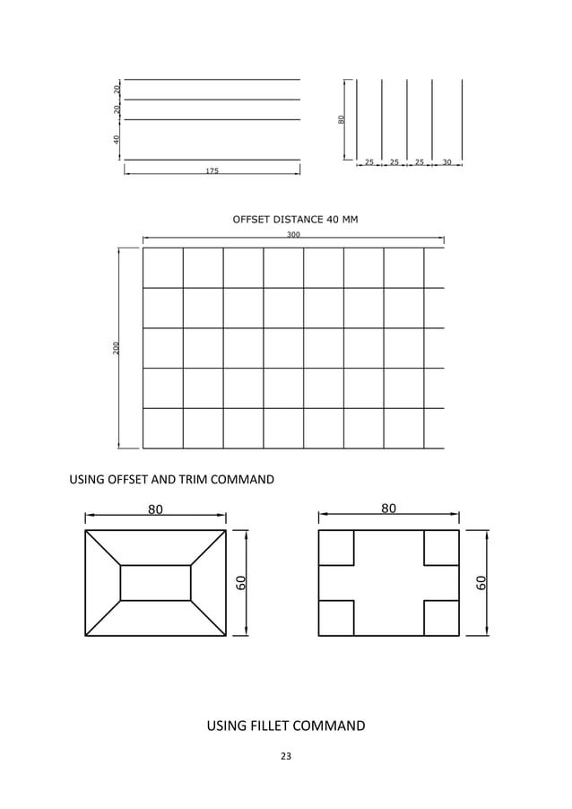 AutoCAD Basic Tutorial with Sample Drawings | PDF
