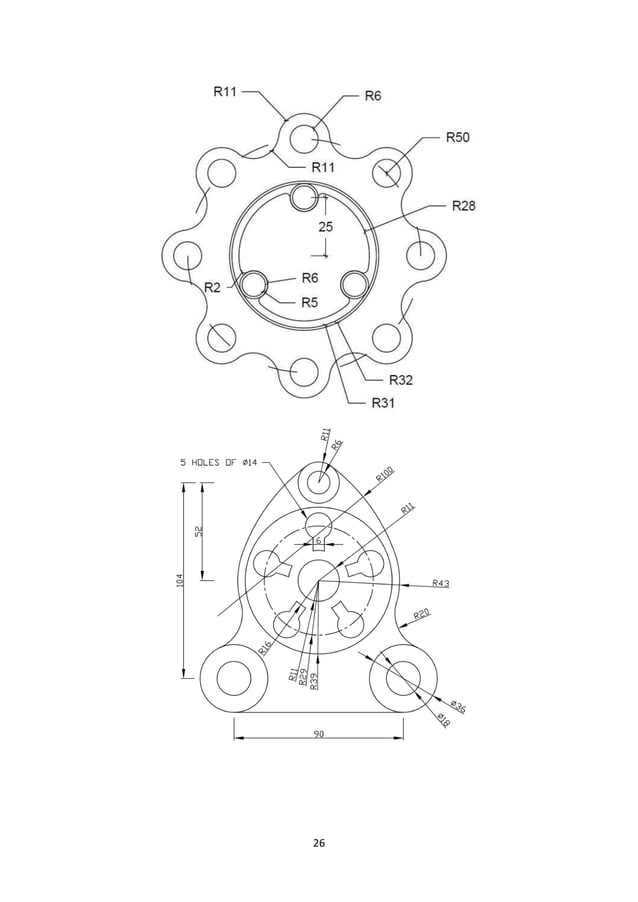 AutoCAD Basic Tutorial with Sample Drawings | PDF