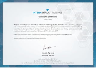 AutoCAD Certificate | PPT