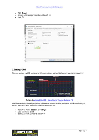 Autocad Civil 3D - Merubah Tampilan Cross Section | DOCX