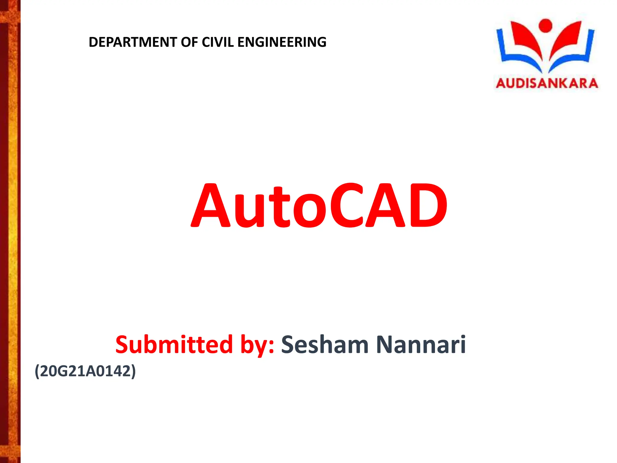 AutoCAD CIVIL engineering and it used for civil auto CAD | PPT