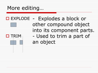 AUTOCAD COMMAND AUTOCAD COMMANDAUTOCAD COMMAND | PPT