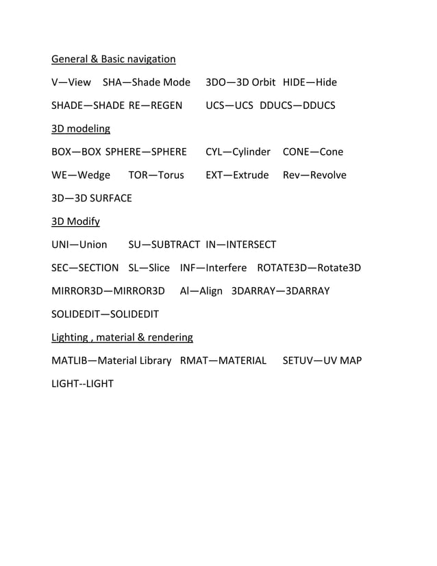 Auto CAD Common Shortcut Key.docx