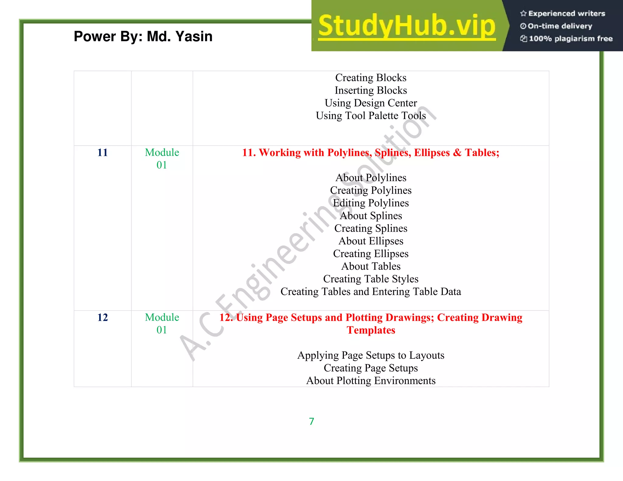 Autocad Course Outline | PDF