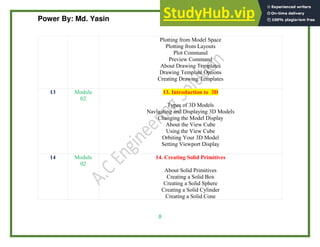 Autocad Course Outline | PDF