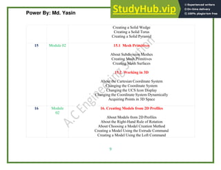 Autocad Course Outline Pdf