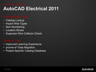 What's New in AutoCAD Electrical 2011 (JIC) | PPT | Computer Software ...