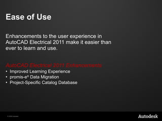 What's New in AutoCAD Electrical 2011 (JIC) | PPT | Computer Software and Applications | Computing