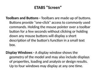 Auto CAD for Building Engineers ETABS presentation one.ppt