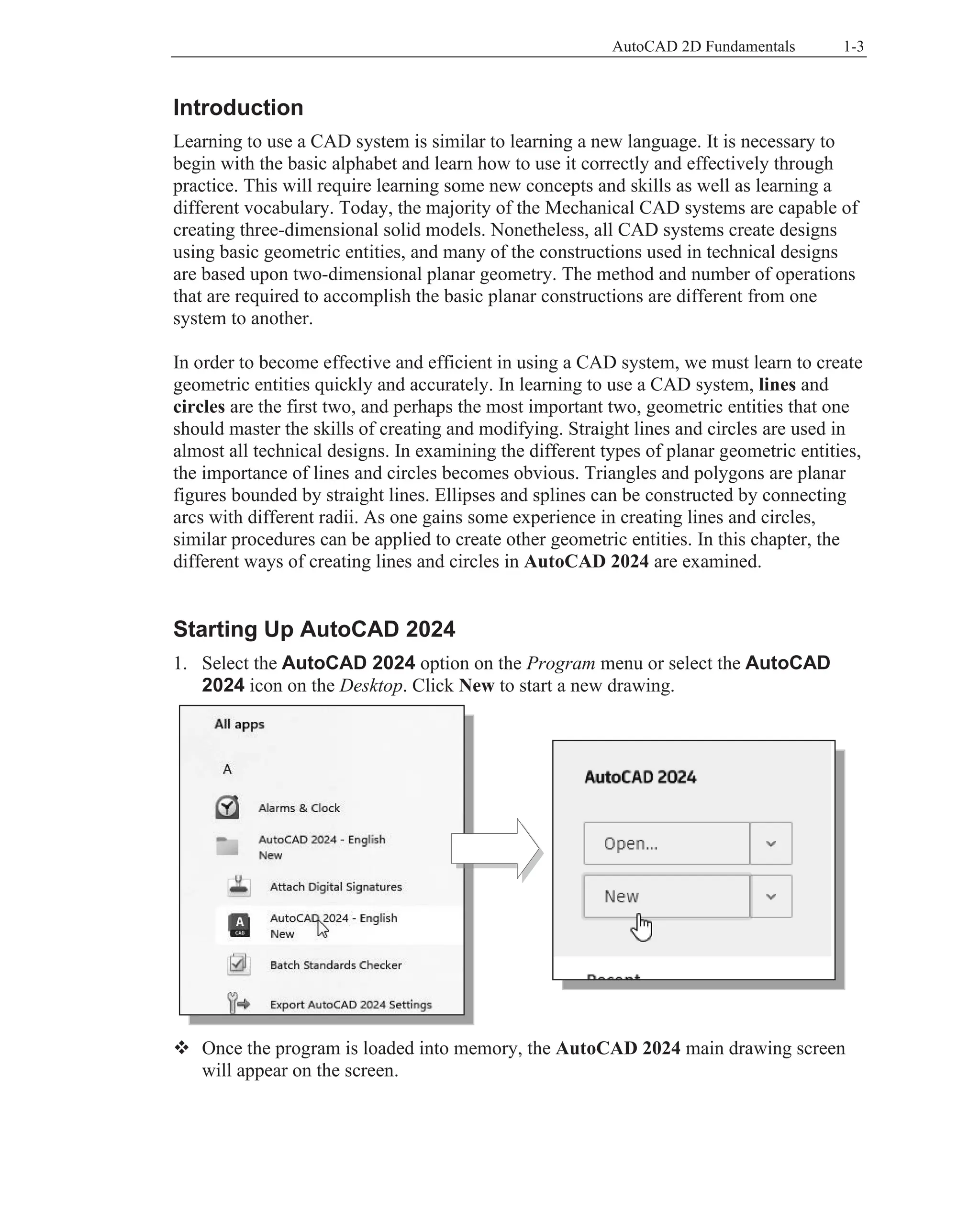 AUTOCAD 2024 2Dfundamentals circles, planar and curves excercises | PDF