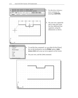 AUTOCAD 2024 2Dfundamentals circles, planar and curves excercises | PDF