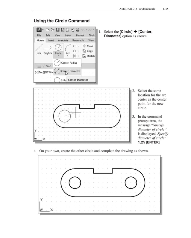 AUTOCAD 2024 2Dfundamentals circles, planar and curves excercises | PDF | 3-D Graphics ...