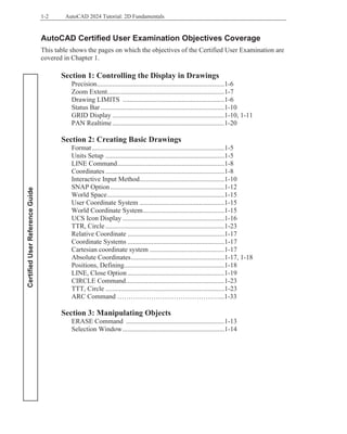 AUTOCAD 2024 2Dfundamentals circles, planar and curves excercises | PDF