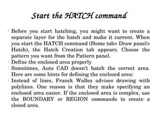 Auto cad hatch layer tips & tricks | PDF | Arts and Crafts | Hobbies ...