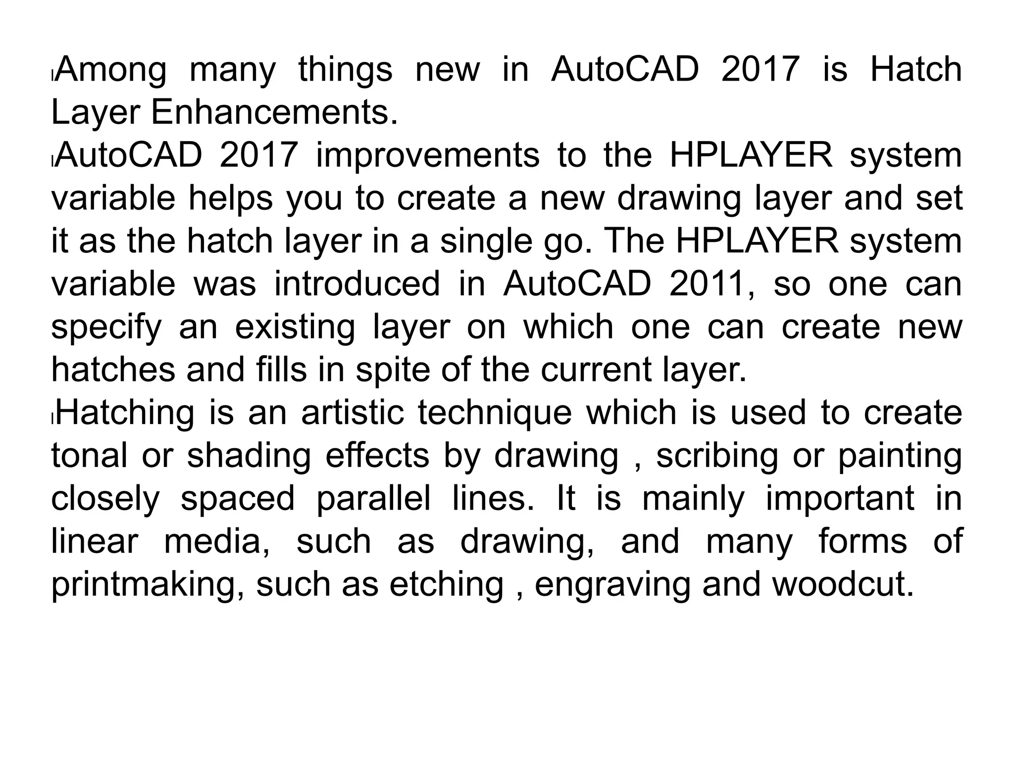 Auto cad hatch layer tips & tricks | PPTX