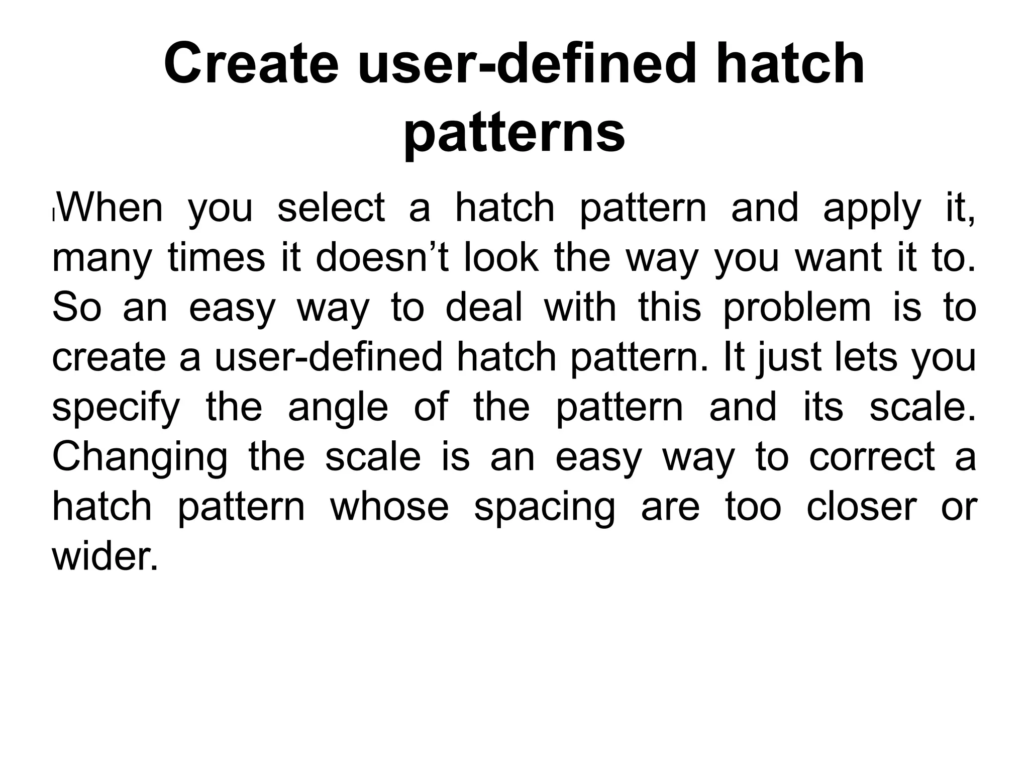 Auto cad hatch layer tips & tricks | PPTX