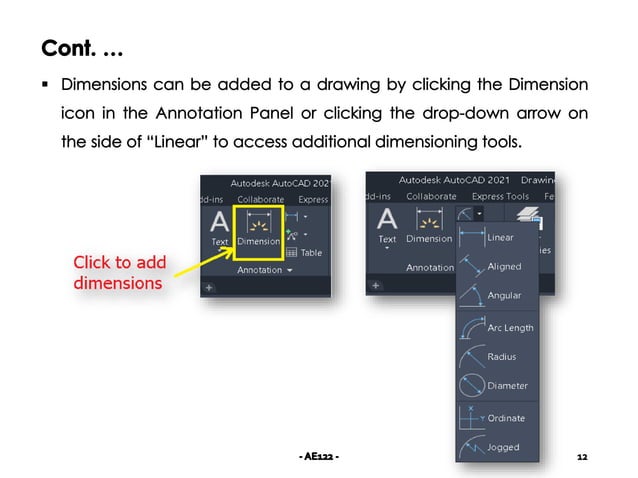 AutoCAD Annotative Text and Dimensions | PDF
