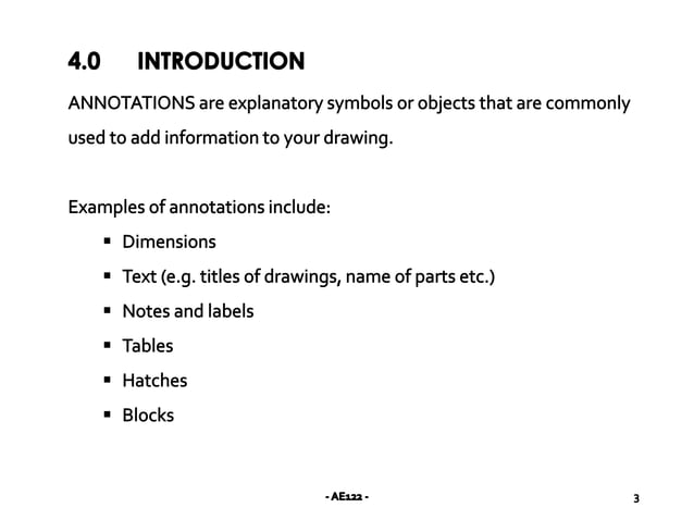 Autocad Annotative Text And Dimensions Ppt