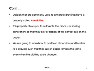 AutoCAD Annotative Text and Dimensions | PDF