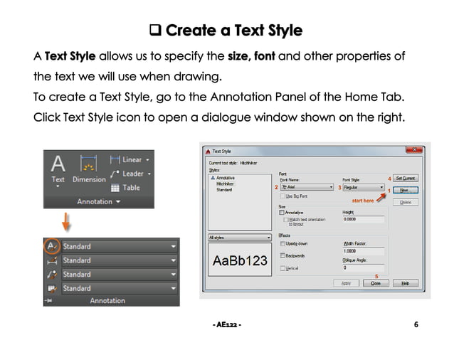 Autocad Annotative Text And Dimensions Ppt