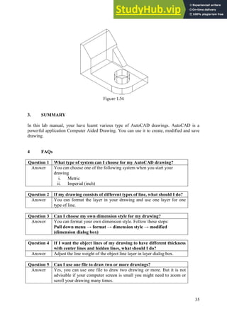 AutoCAD Lab Manual | PDF