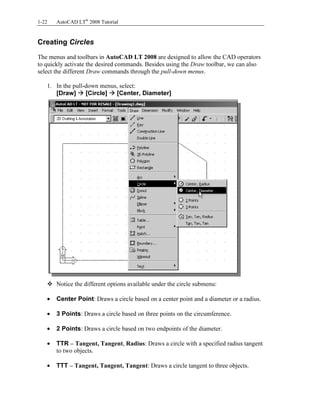 Autocad LT2008 tutorial | PDF
