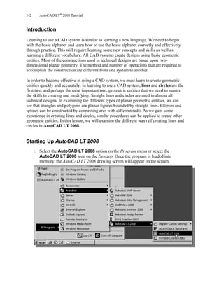 Autocad LT2008 tutorial | PDF