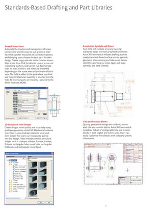 Autocad Mechanical 2011 Detail Brochure | PDF