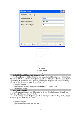 Auto cad nâng câo và lập trình autocad trần anh bình | PDF