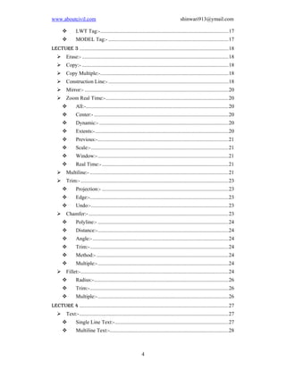 Autocad notes (2004) | PDF