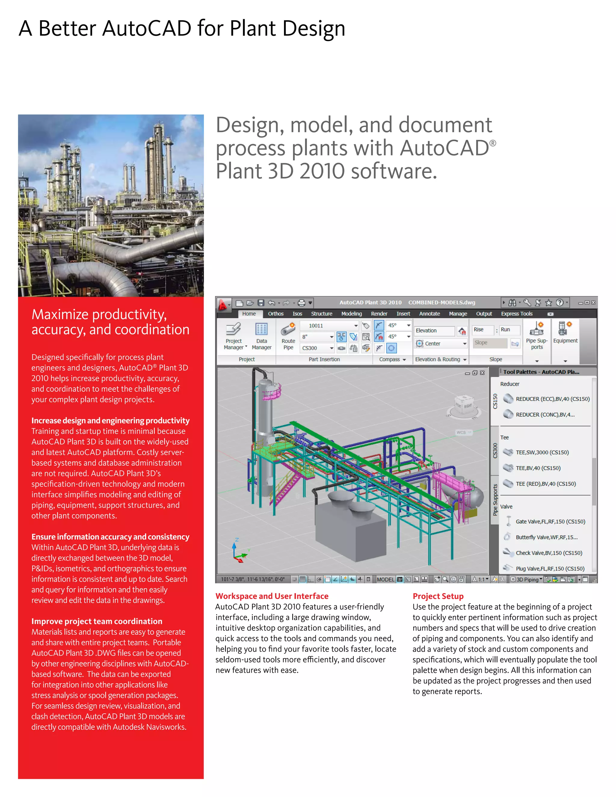 Autocad Plant 3d 2010 Brochure Uk | PDF