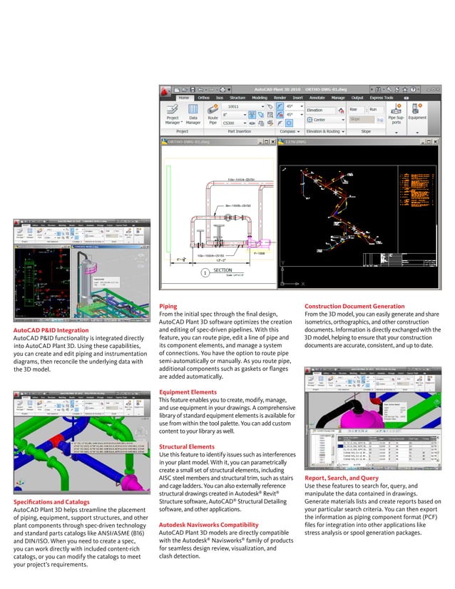 Autocad Plant 3d 2010 Brochure Uk | PDF