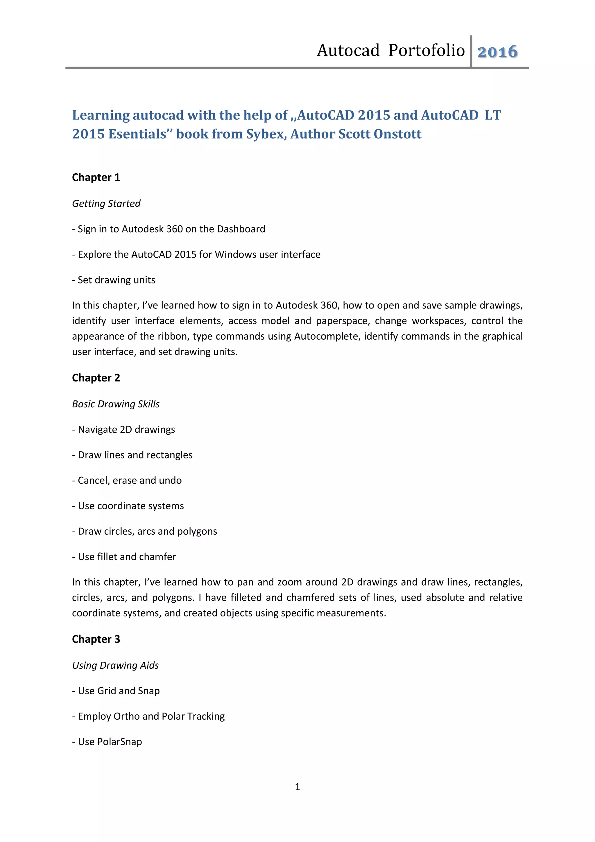 Autocad portfolio 2016 | PDF
